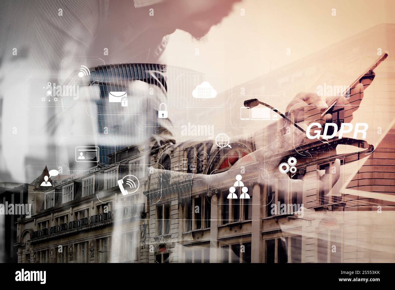 Man using privacy protection hi-res stock photography and images - Alamy