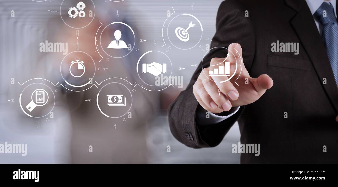 businessman success working with his team as conceptBusiness process ...