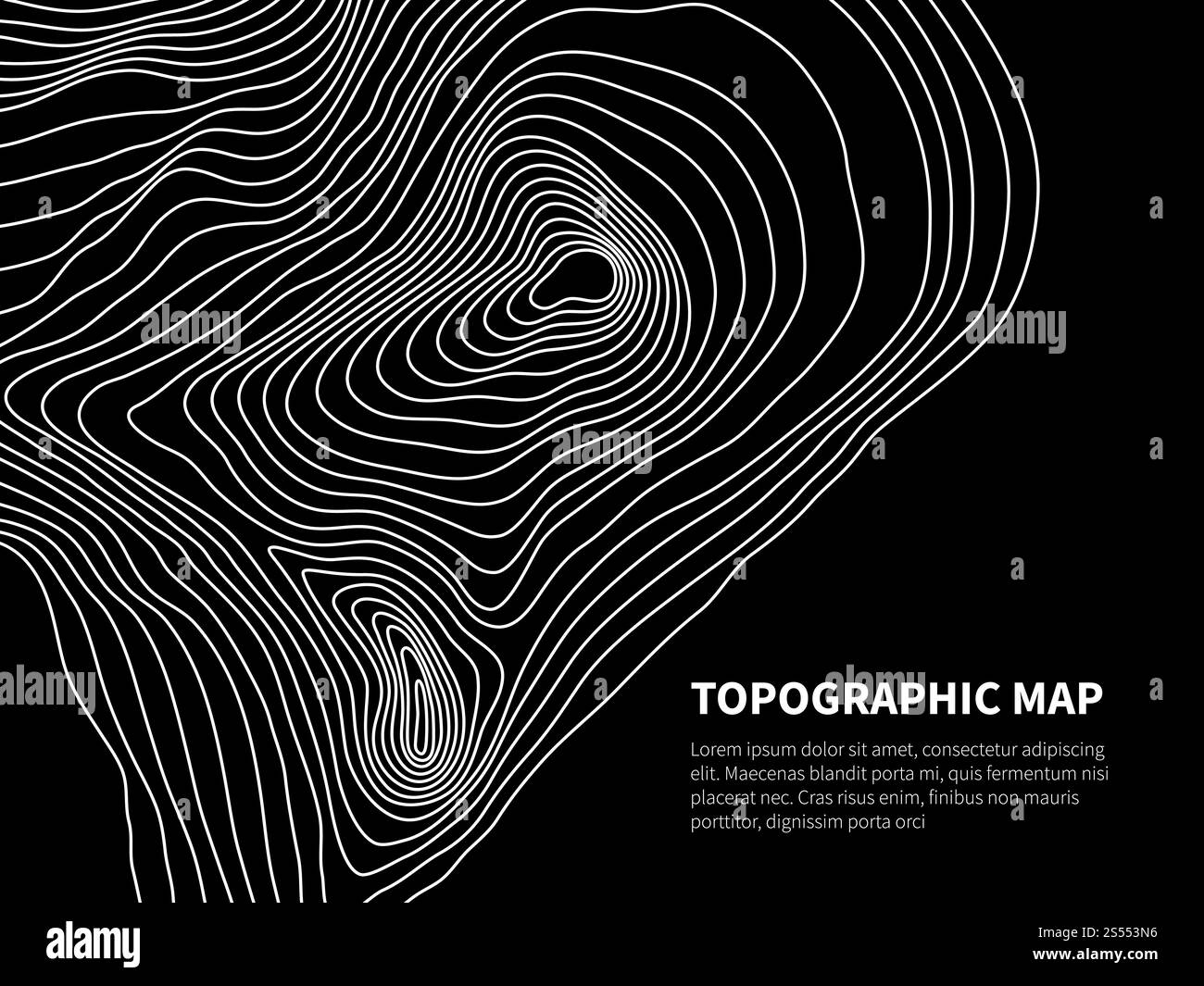 Contour map. Cartography line relief graphic vector geometric ...