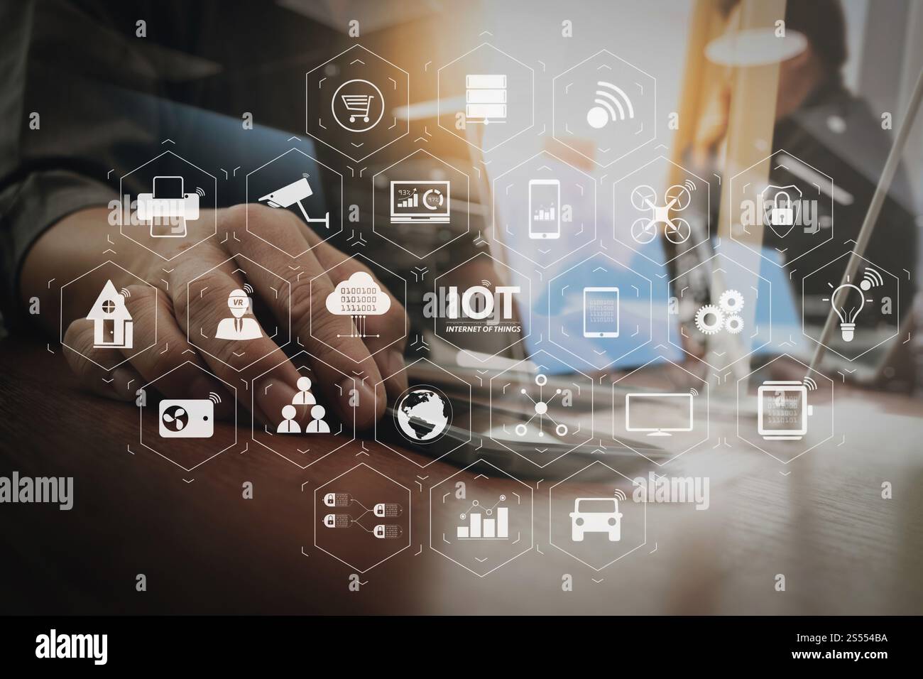 Internet of Things (IOT) technology with AR (Augmented Reality) on VR ...