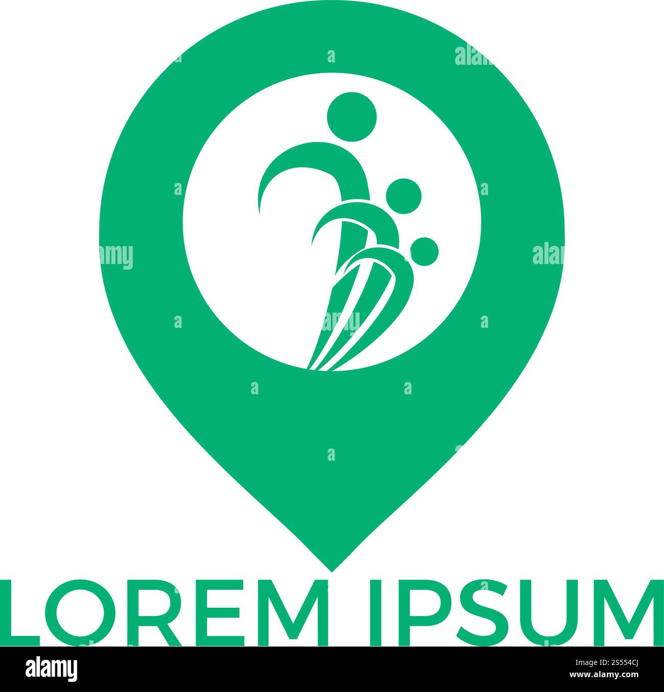 People and map pointer logo design. People and gps locator symbol or ...