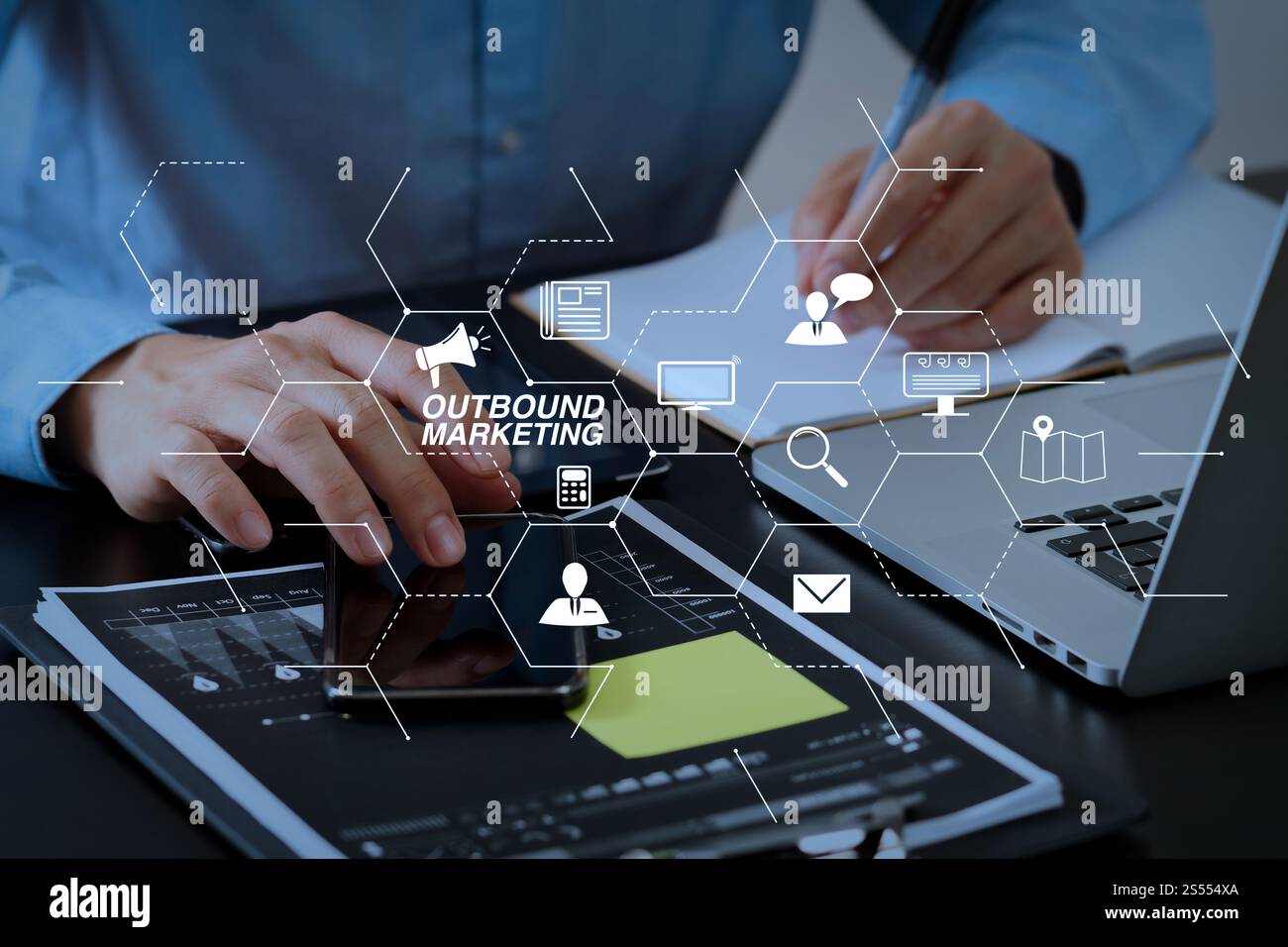 Outbound marketing business virtual dashboard with Offline or ...