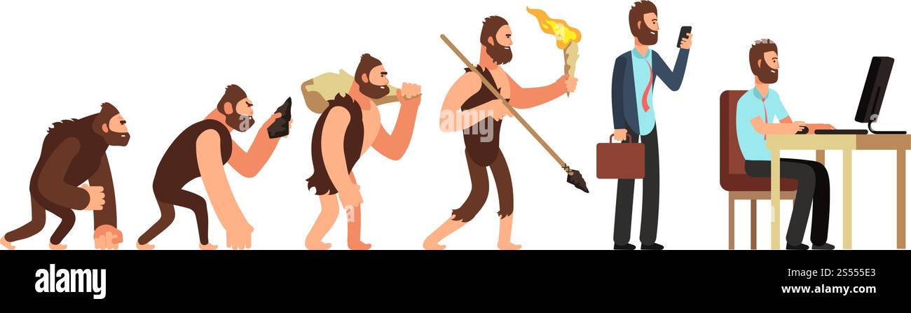 Human Evolution Cartoon