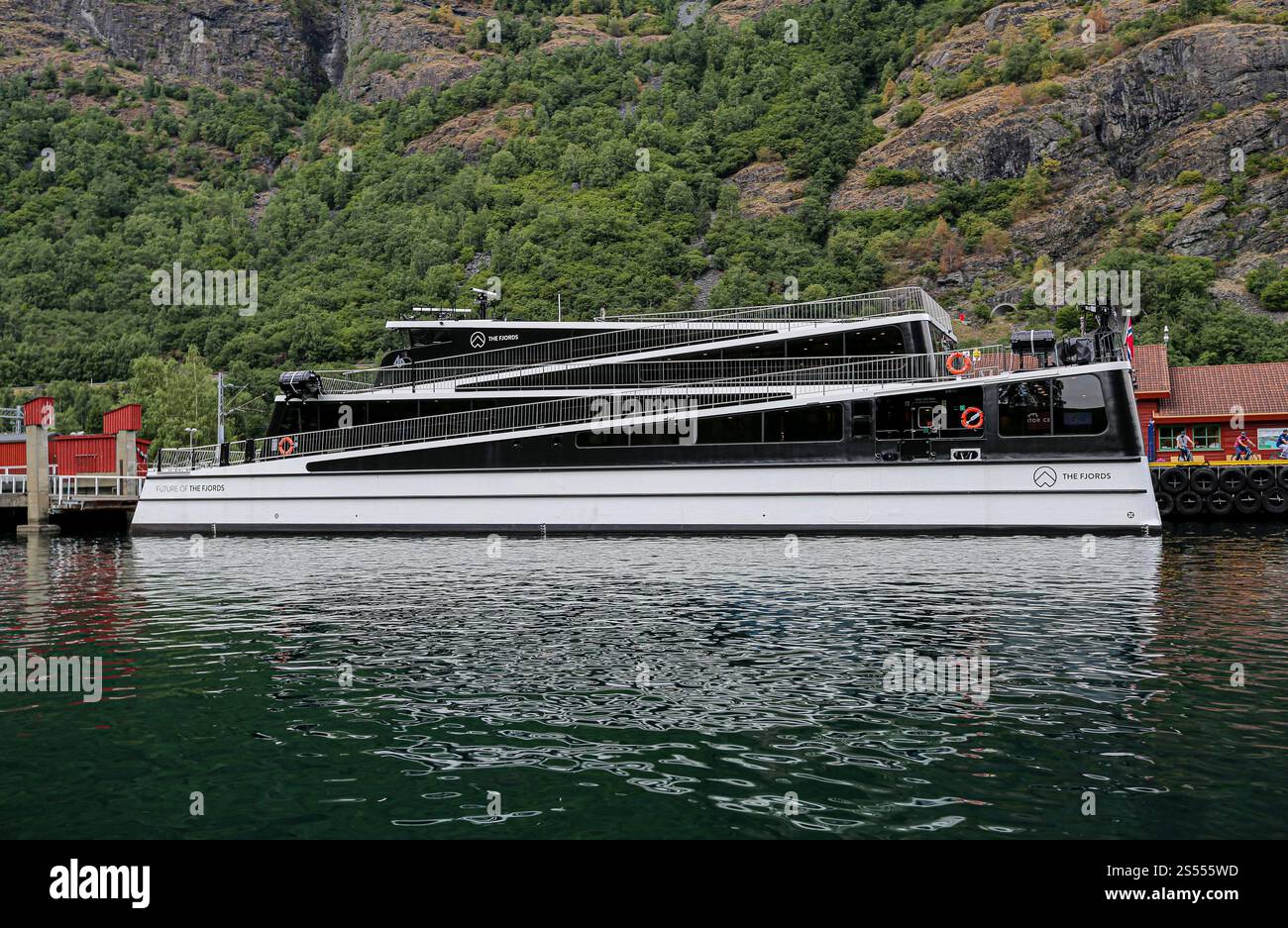 Flam, Norway tourist ship FUTURE OF THE FJORDS, worlds first all ...