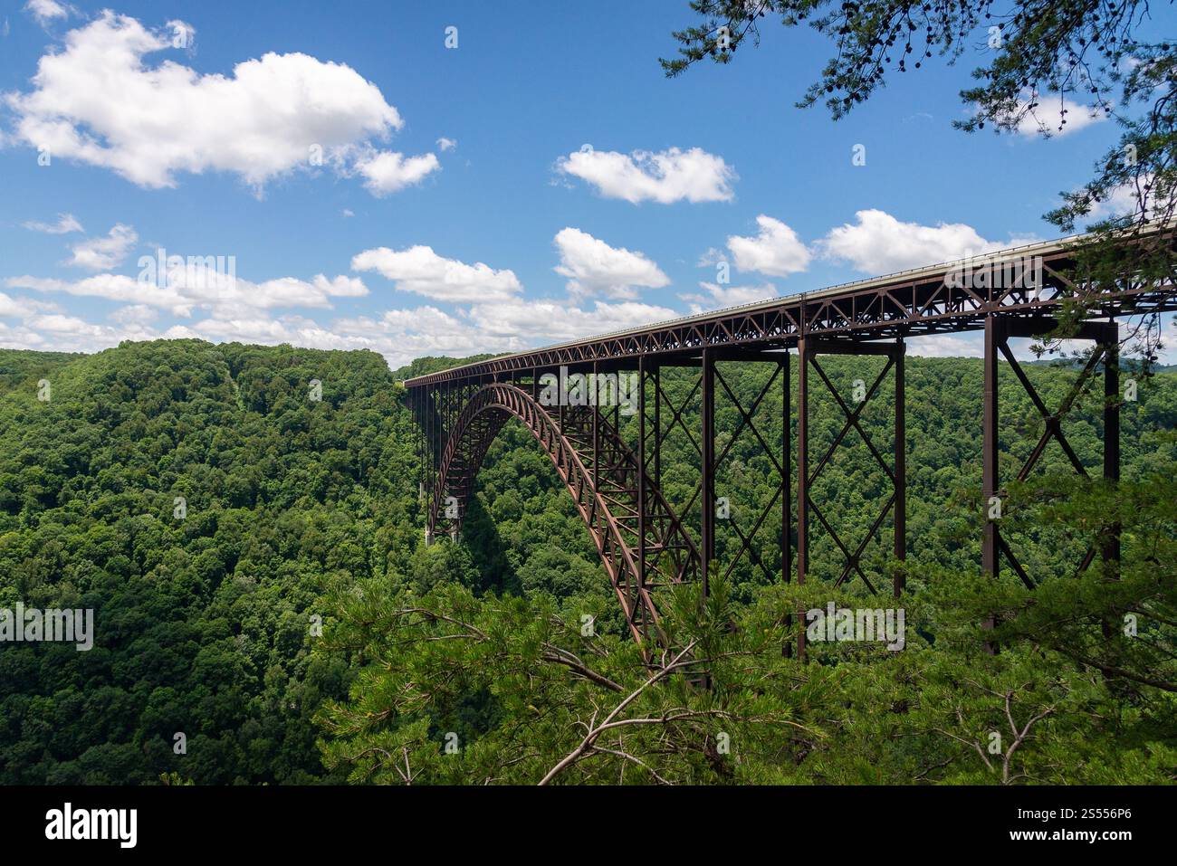 New River Gorge Bridge steel arch bridge 3,030 feet long over the New ...