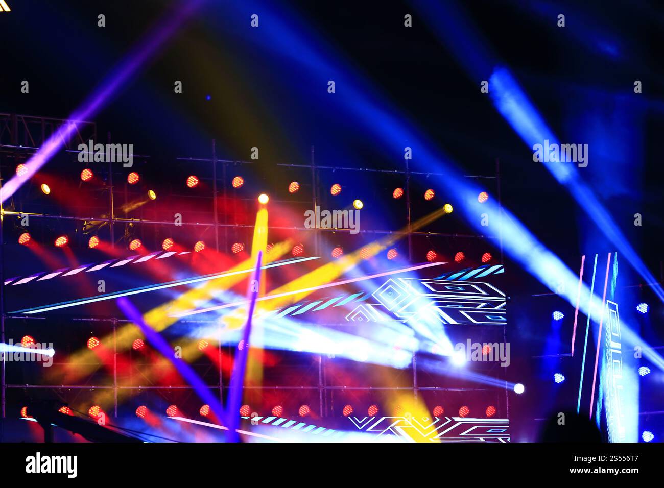 Stage lighting effect in the dark, close-up pictures Stock Photo - Alamy