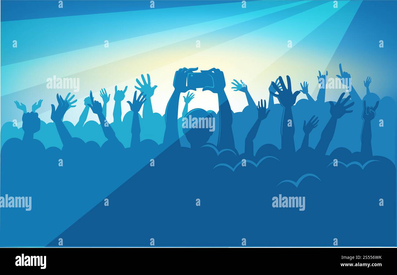 Cartoon Concert Crowd