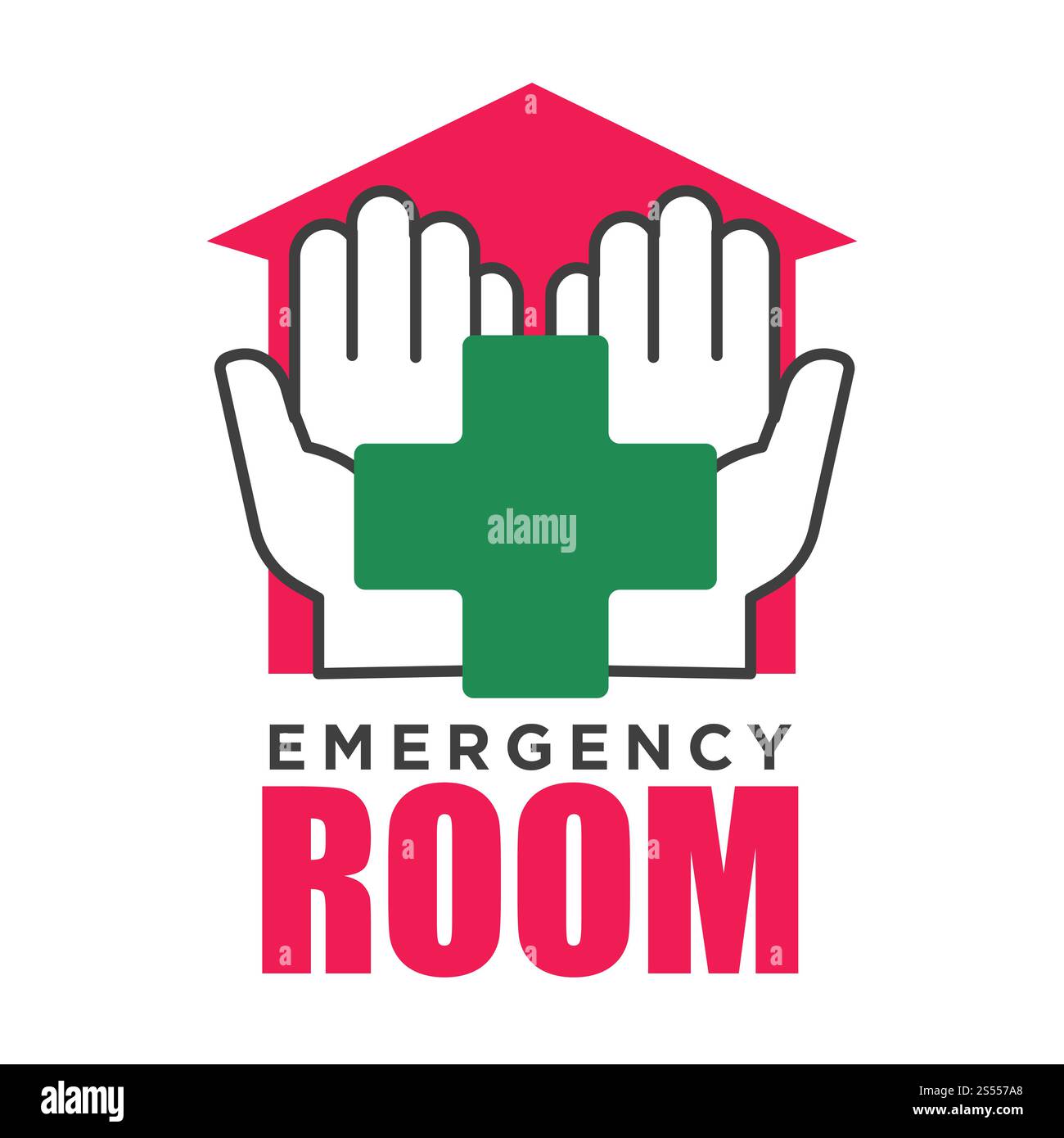 Emergency room logo template of cross hi-res stock photography and ...
