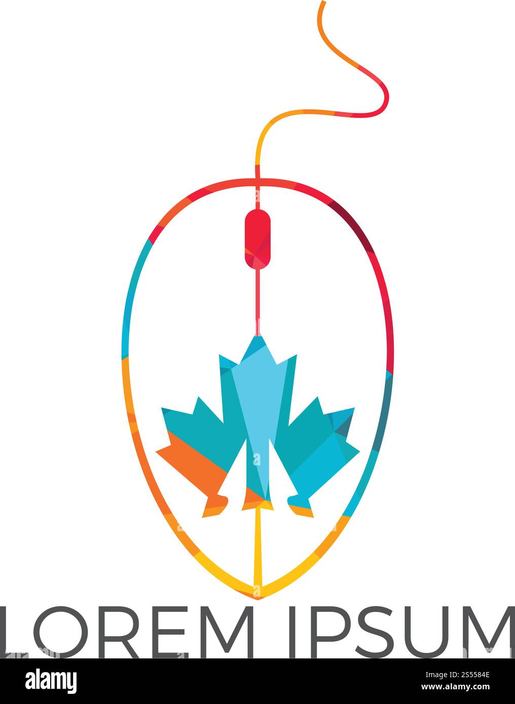 Cursor and maple leaf logo design. Maple leaf canada online service ...