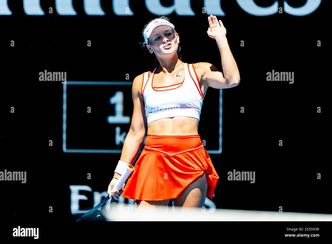 MELBOURNE, VIC - JANUARY 14: Peyton Stearns of the United States of ...