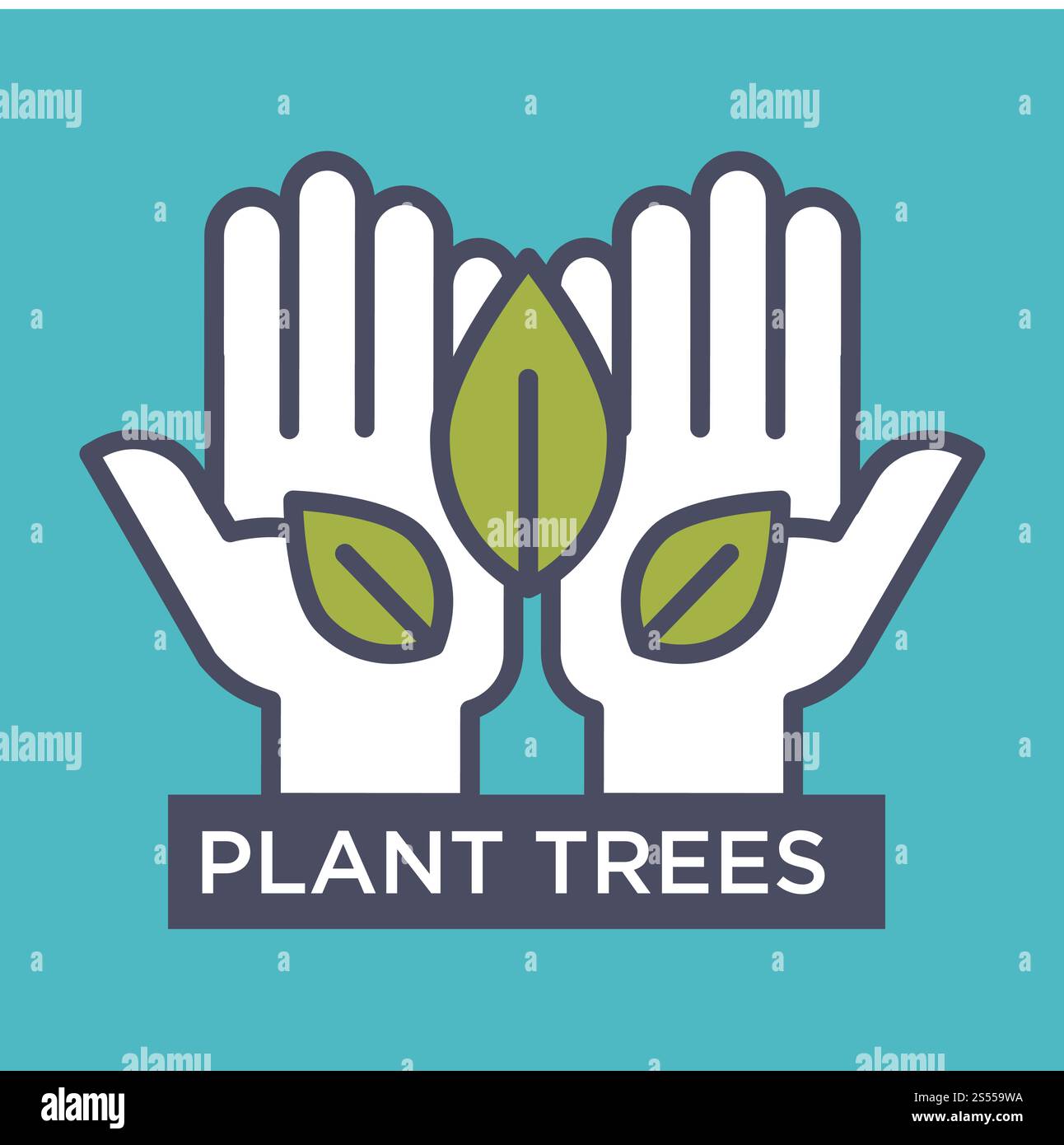 Save trees placard Stock Vector Images - Alamy