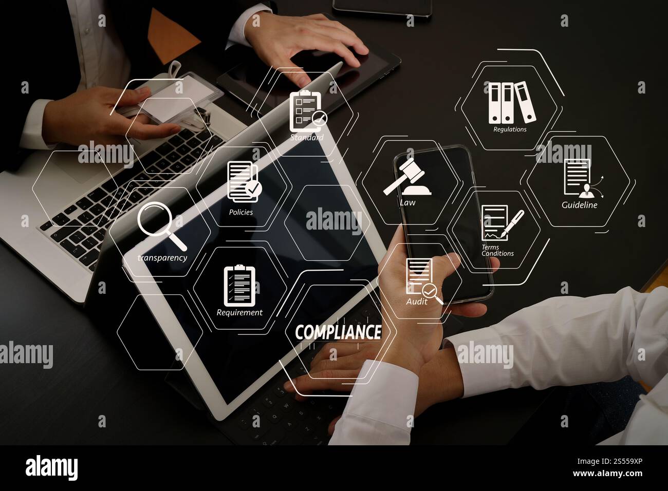 Compliance Virtual Diagram for regulations, law, standards ...