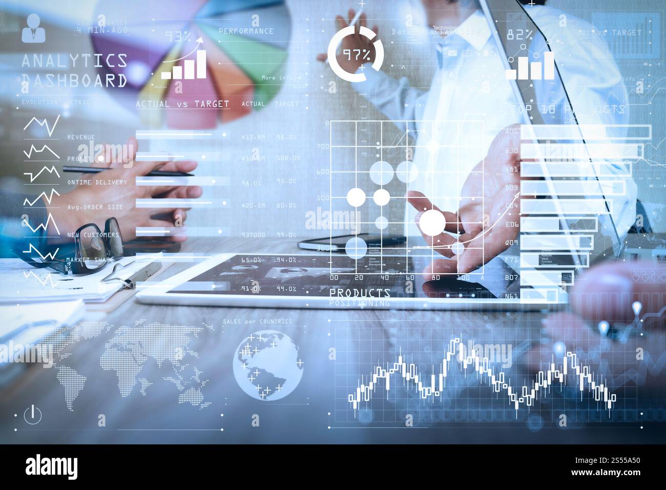 Intelligence (BI) and business analytics (BA) with key performance ...