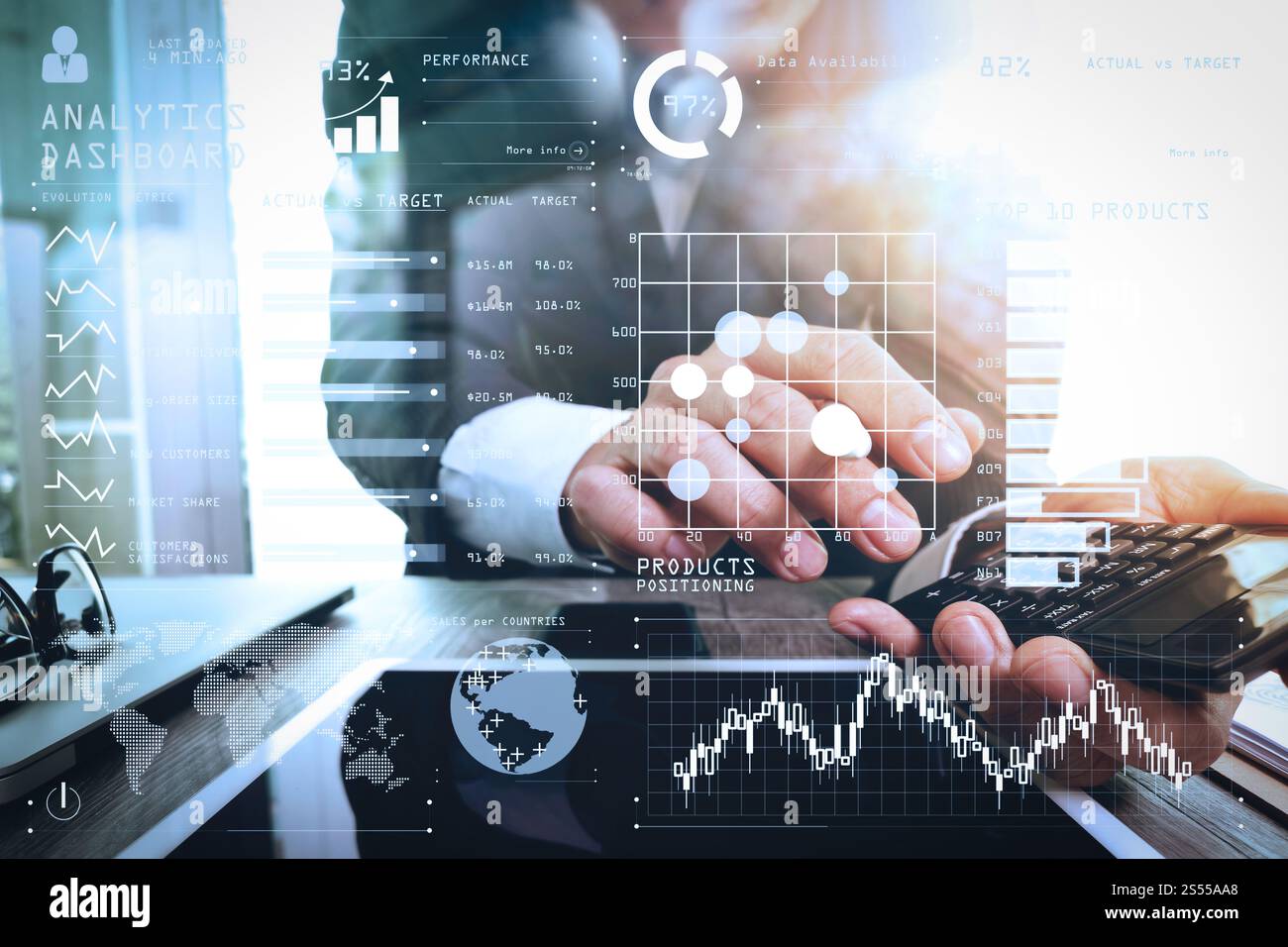 Intelligence (BI) and business analytics (BA) with key performance ...