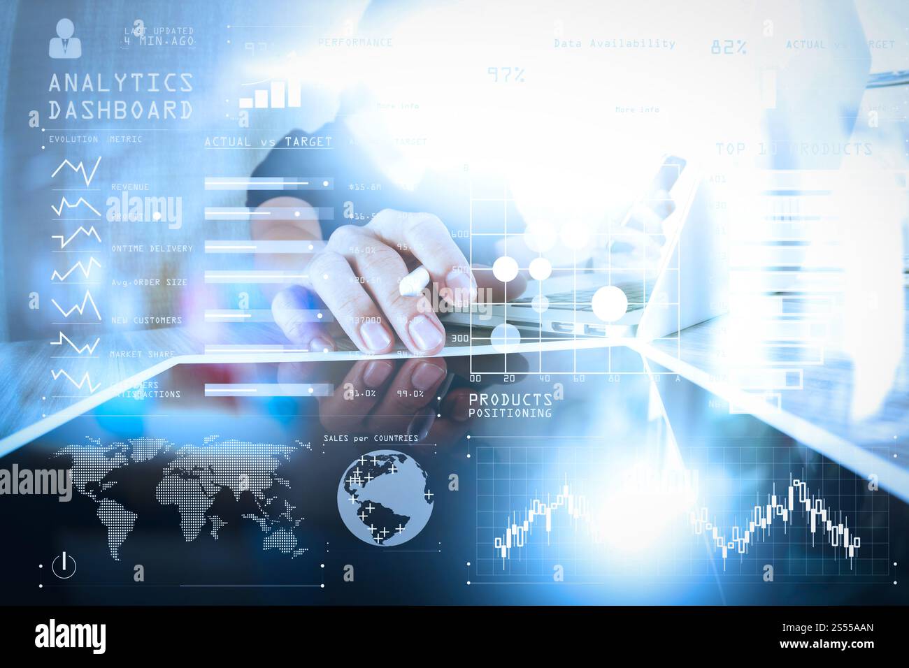 Intelligence (BI) and business analytics (BA) with key performance ...