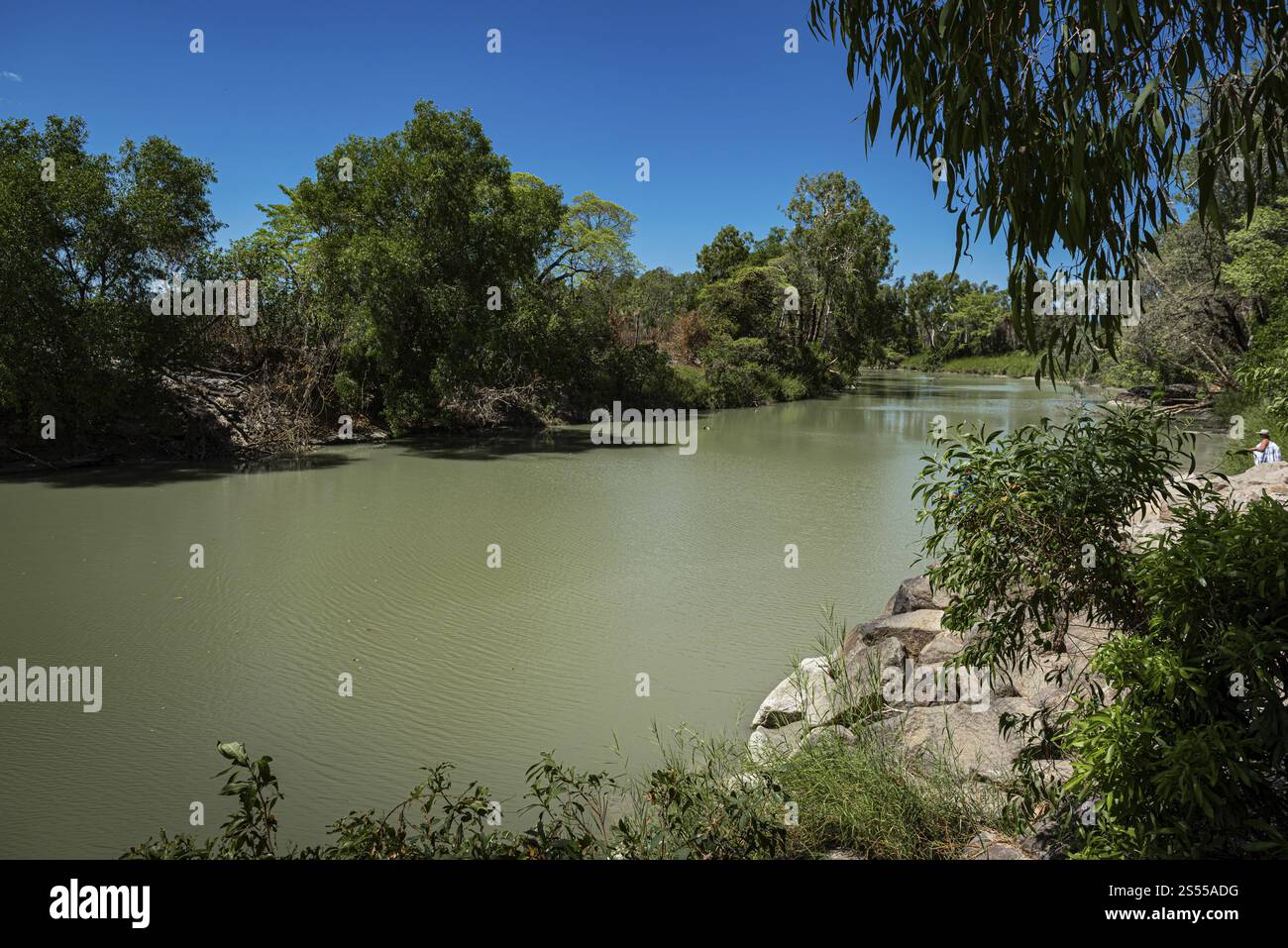 The Cahill Crossing ford through the East Alligator River, Kakadu ...