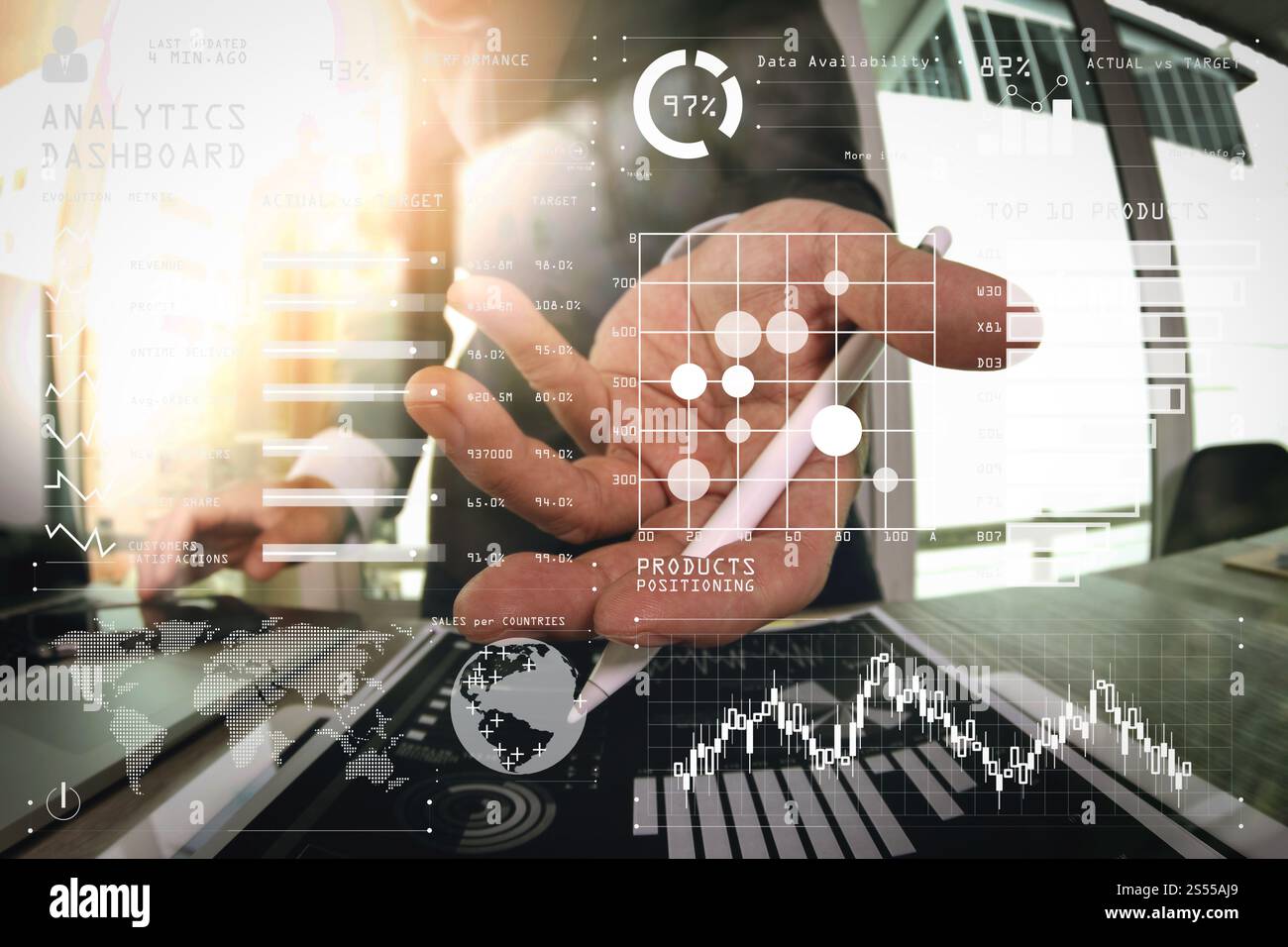 Intelligence (BI) and business analytics (BA) with key performance ...