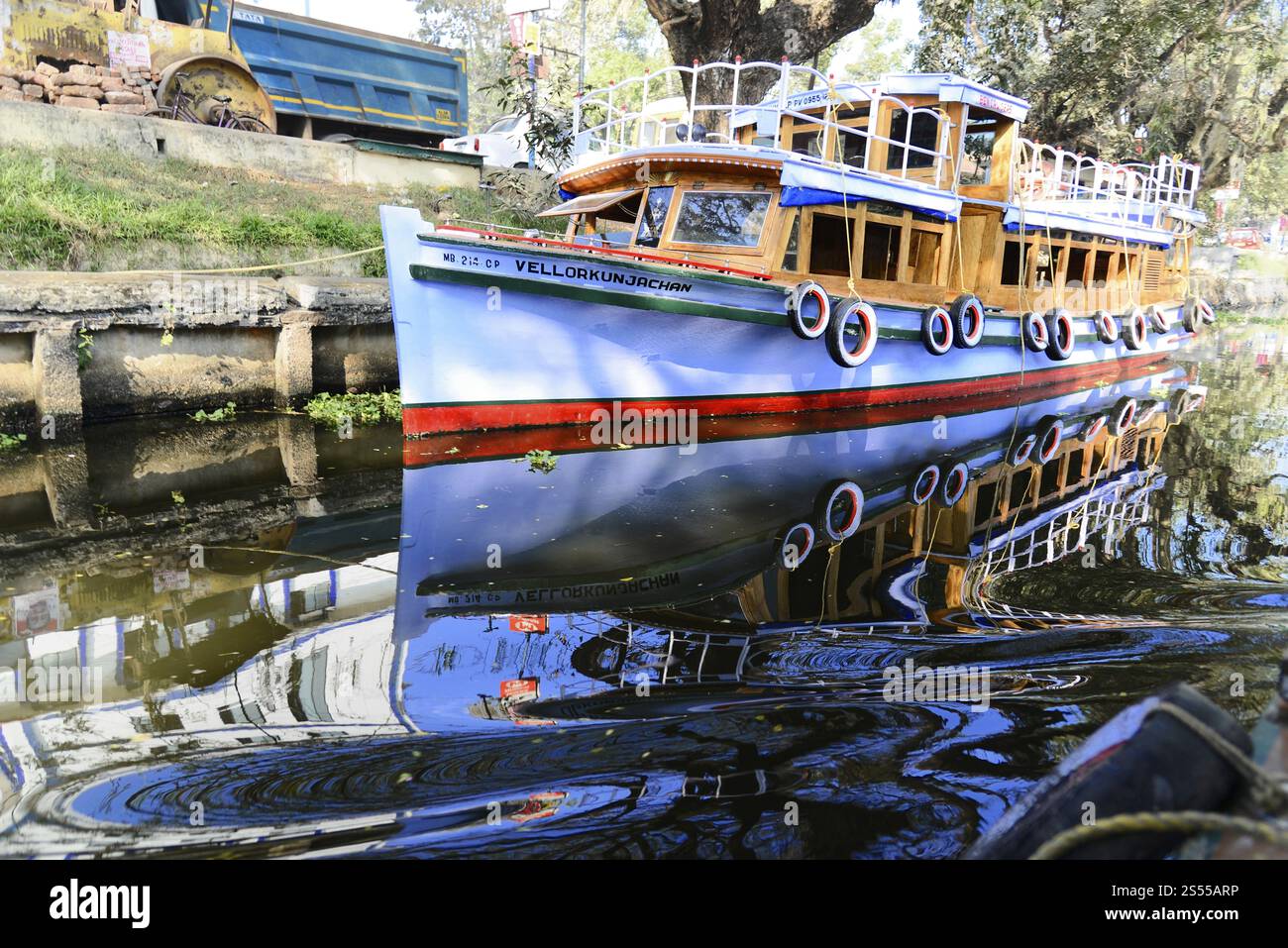 Fort Cochin, Cochin, Kerala, South India, India, Asia, Blue traditional ...