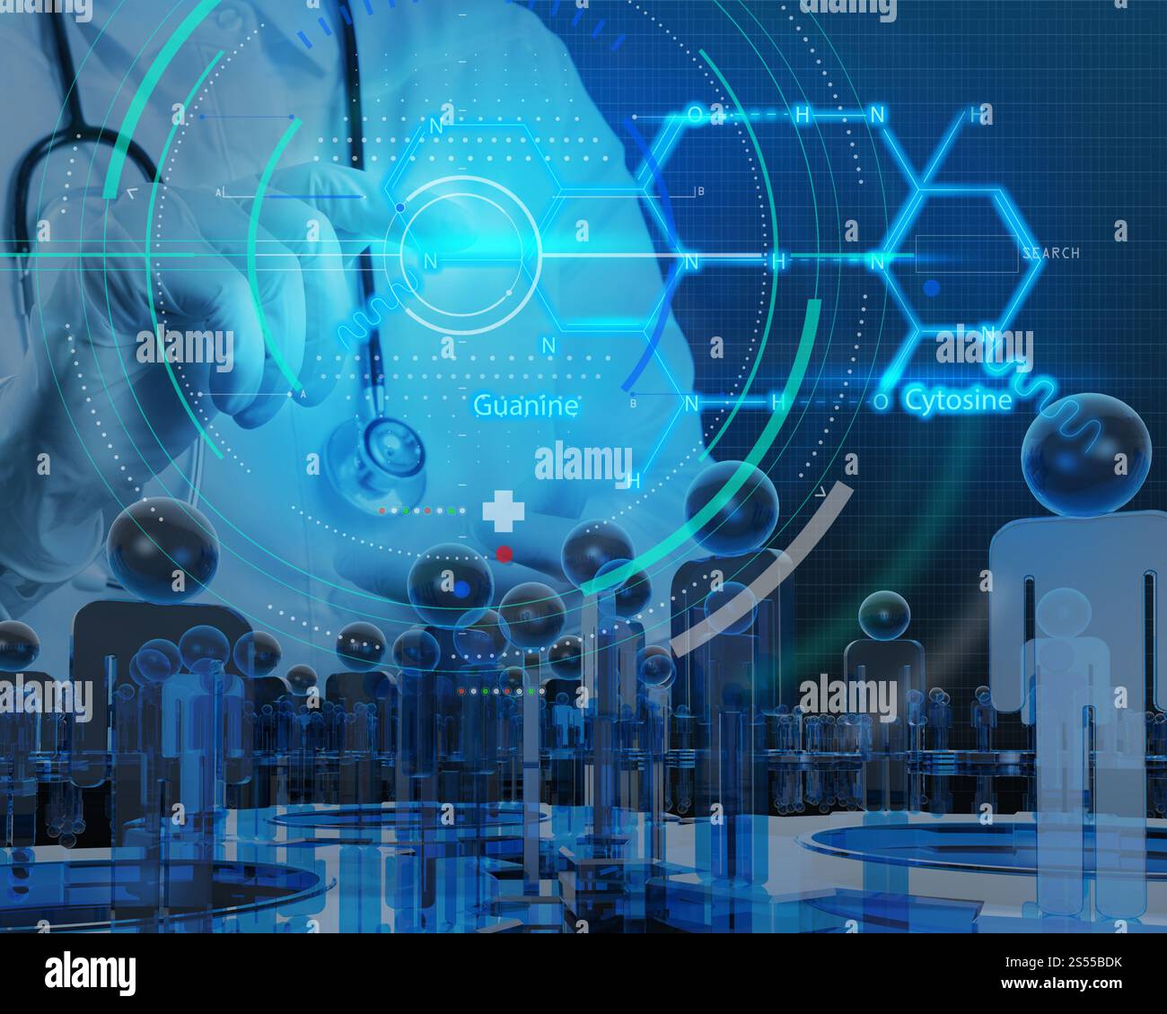 Accurate diagnosis appropriate treatment medical concept.chemist doctor ...