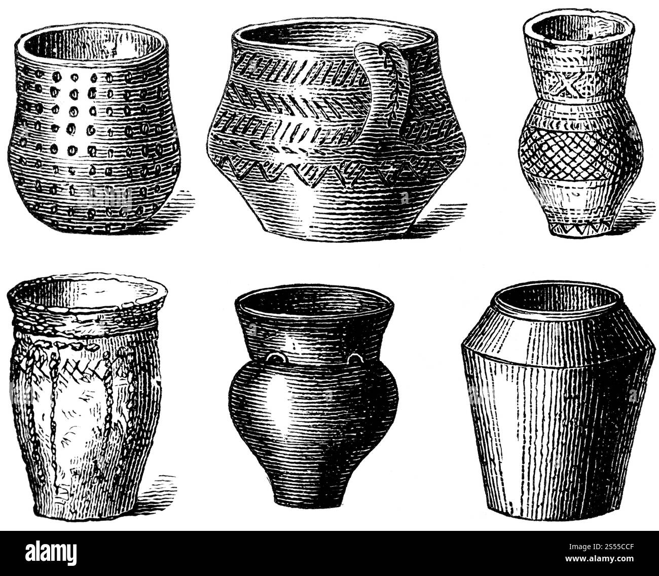 Clay vessels used as grave goods in the English barrows, clay pots in ...