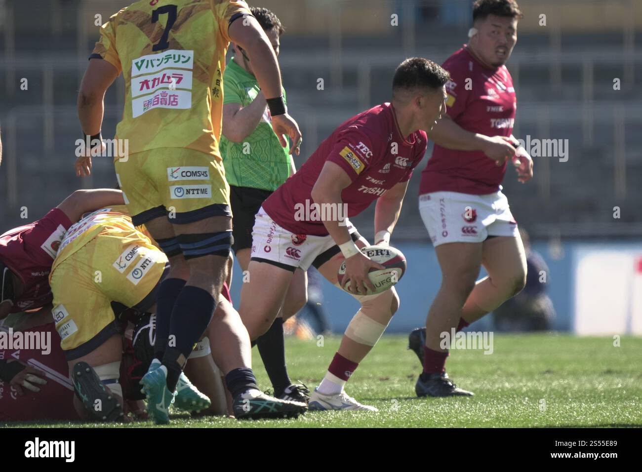 Brave Lupus' Shotaro Ikedo during the 2024-25 Japan Rugby League One ...