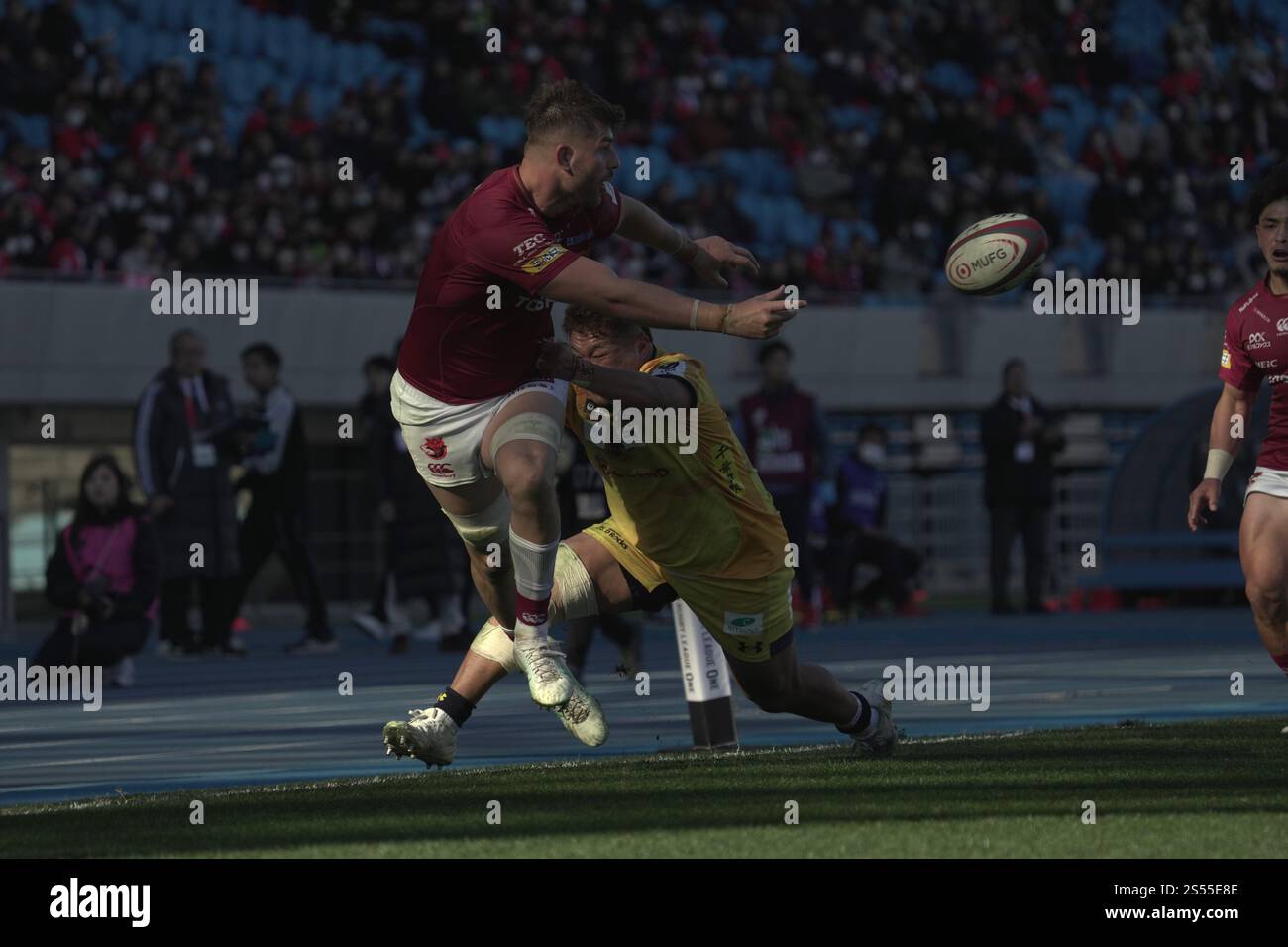 Brave Lupus' Jacob Pierce during the 2024-25 Japan Rugby League One ...