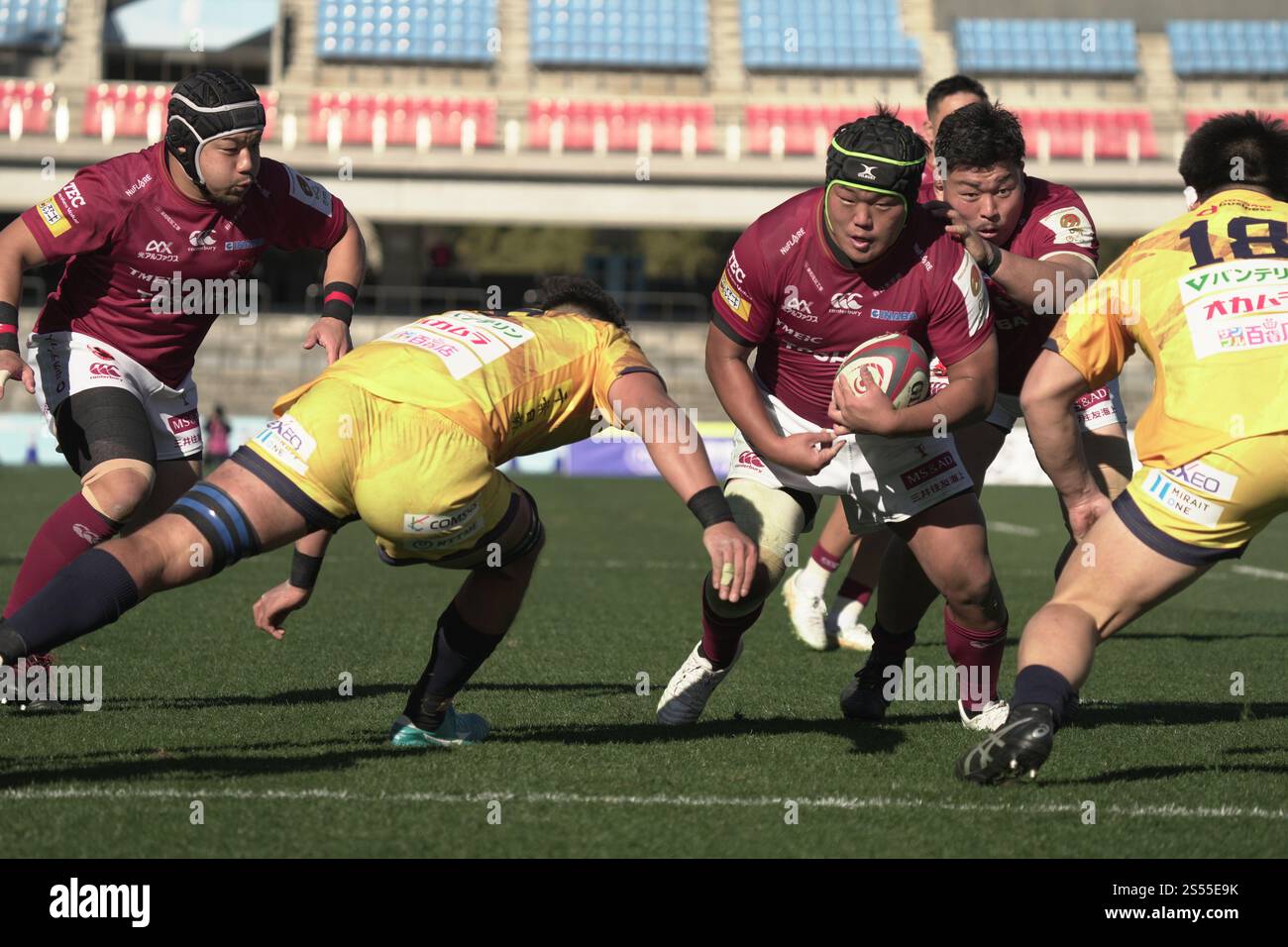 Brave Lupus' Yuta Kokaji during the 2024-25 Japan Rugby League One ...