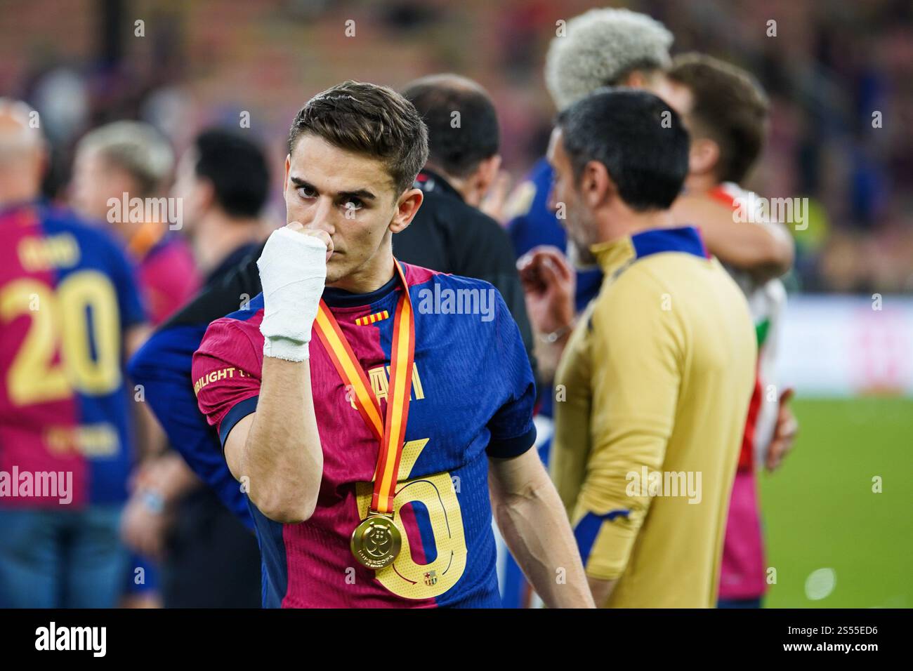 Jeddah, Saudi Arabia. 13th Jan, 2025. Barcelona's Spanish player Pablo ...