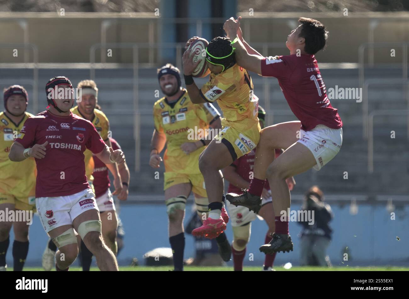 D-Rocks' Junya Matsumoto during the 2024-25 Japan Rugby League One ...