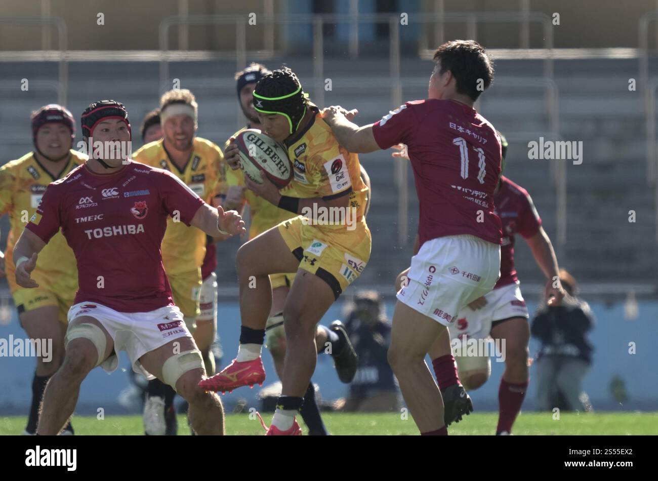 D-Rocks' Junya Matsumoto during the 2024-25 Japan Rugby League One ...