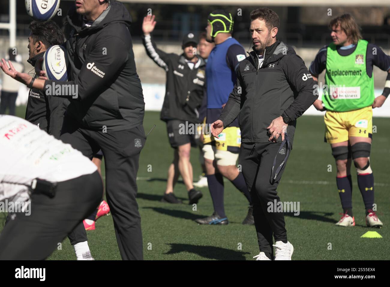 D-Rocks head coach Greig Laidlaw during the 2024-25 Japan Rugby League ...