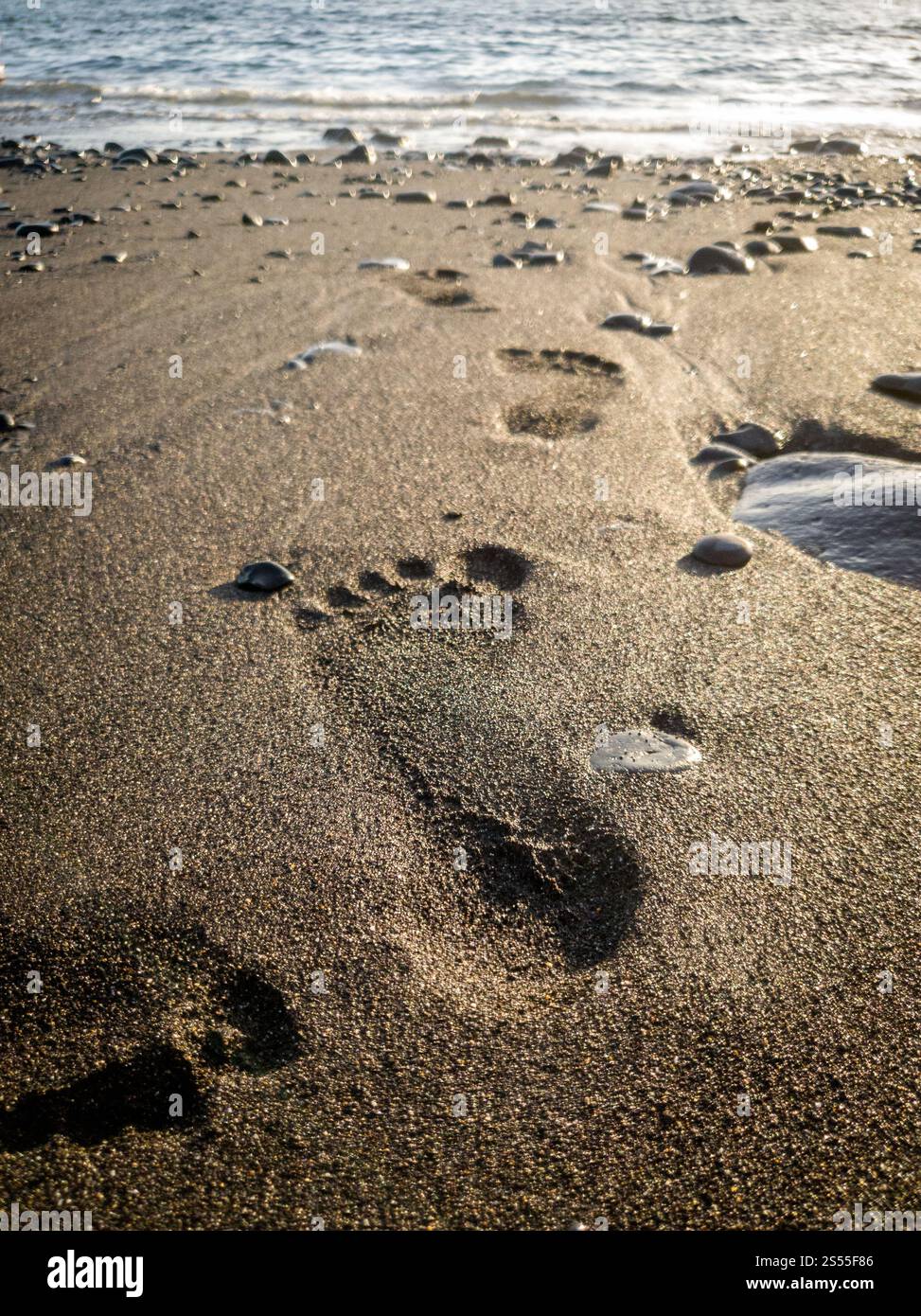 Footstep on sand stones hi-res stock photography and images - Alamy