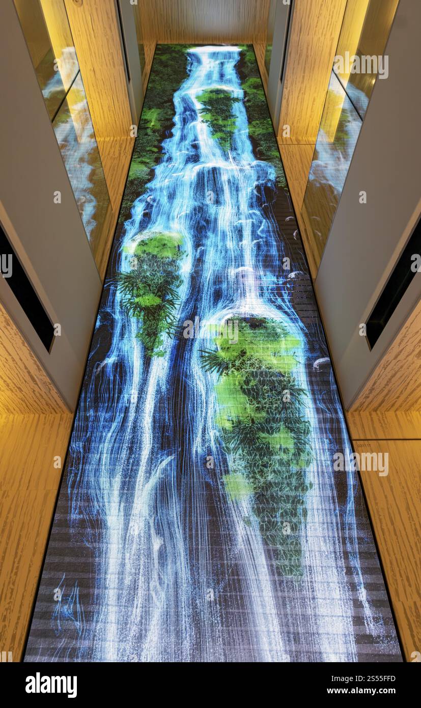 Universe of Water Particles on the Living Wall art installation, Ginza ...