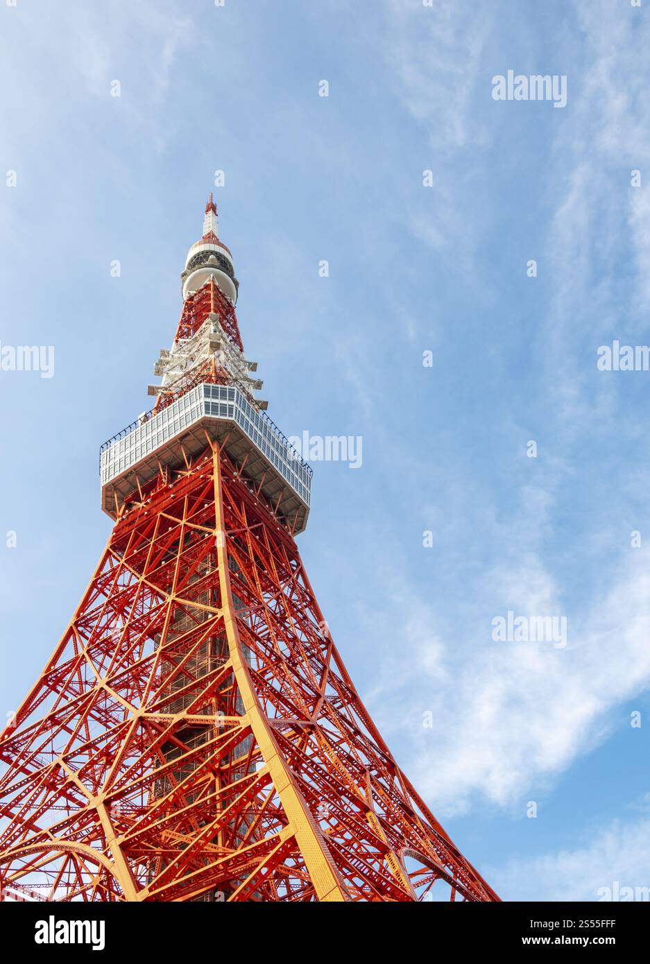 Low-angle view of Tokyo Tower, or Japan Radio Tower Stock Photo - Alamy