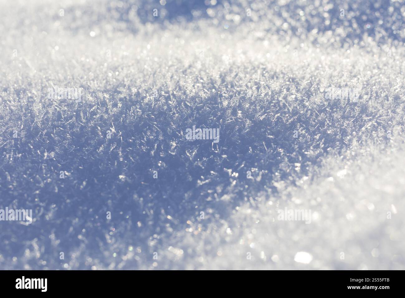 Snow crystals on the surface of a snow cover in winter Stock Photo - Alamy