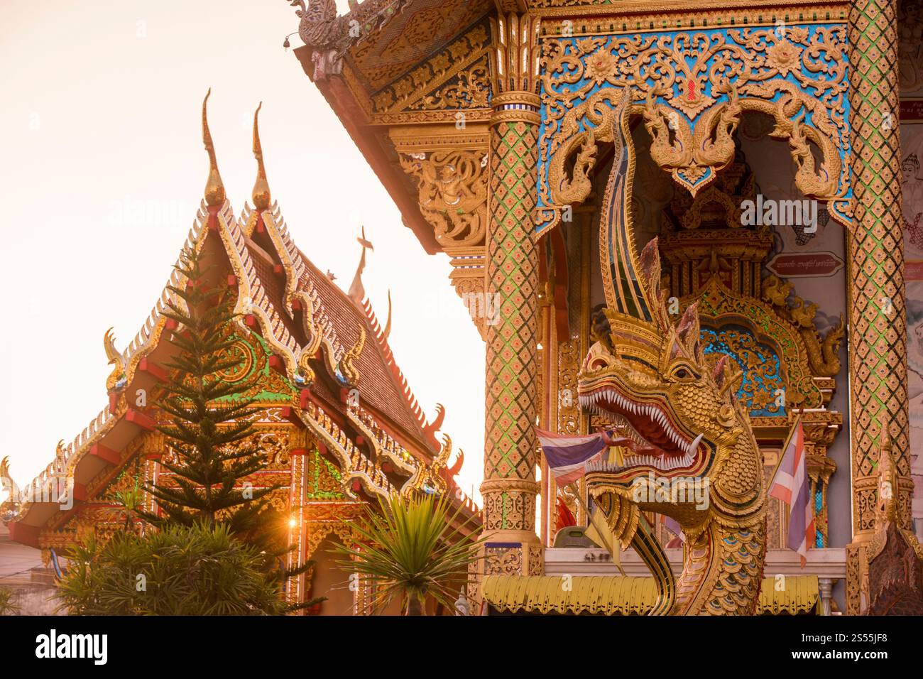 The Wat Luang Chai Sathan in the Town of Chiang Khong in the province ...