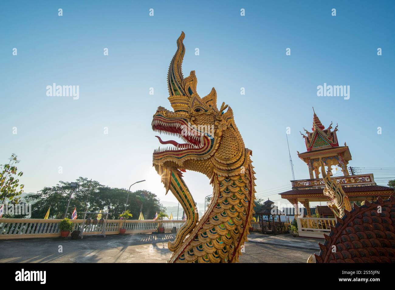 The Wat Luang Chai Sathan in the Town of Chiang Khong in the province ...