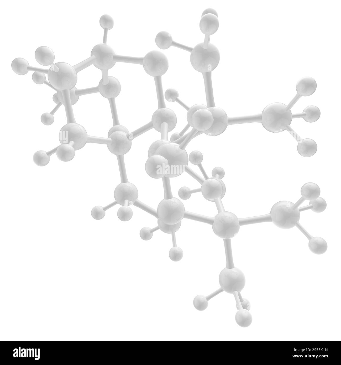 Molecule white 3d on white background Stock Photo - Alamy