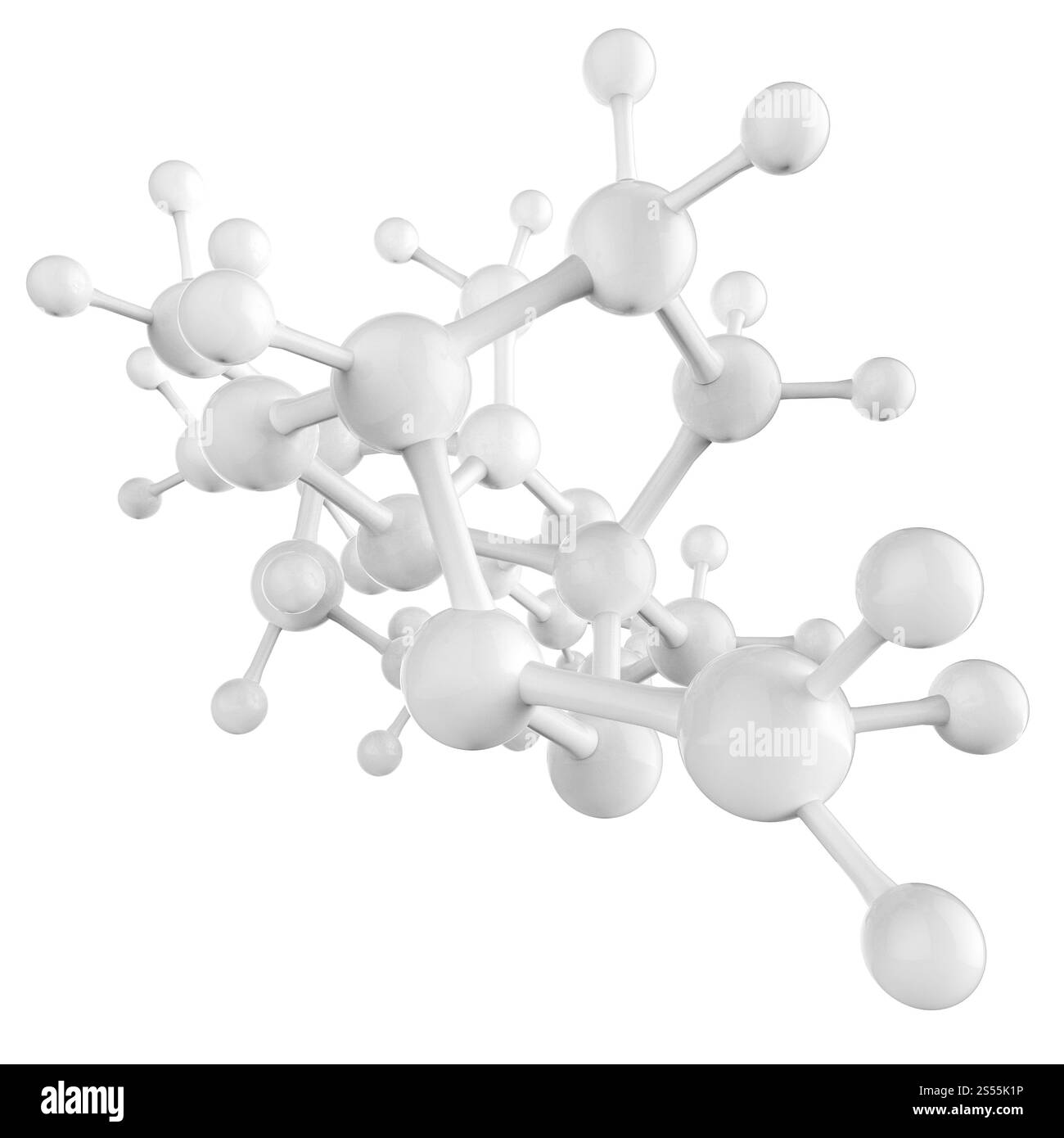 Molecule white 3d on white background Stock Photo - Alamy