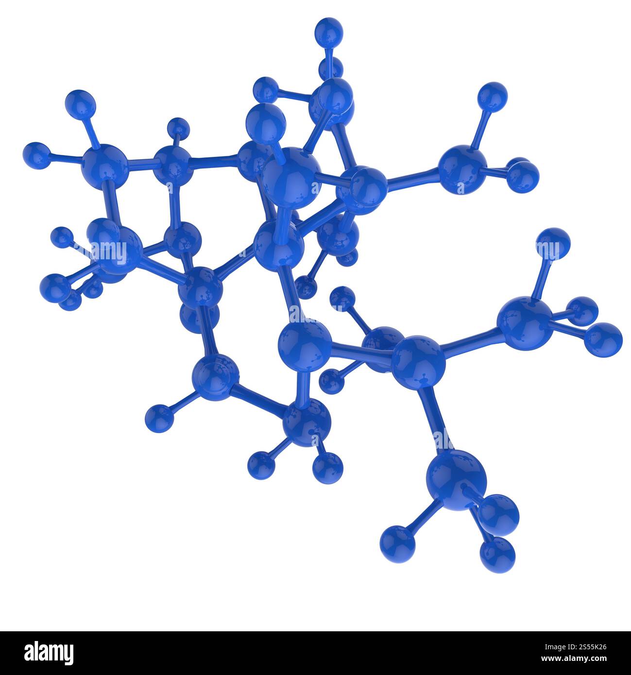 Molecule blue 3d on white background Stock Photo - Alamy