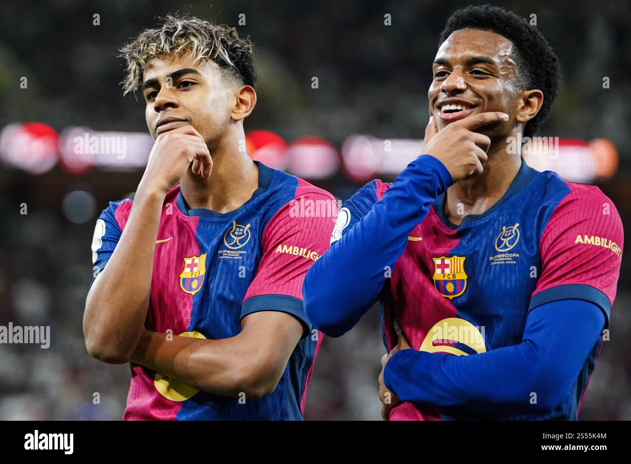 Jeddah, Saudi Arabia. 12th Jan, 2025. Barcelona's Spanish player Lamine ...