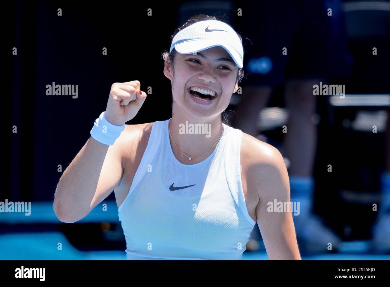 Melbourne, Australia. 14th Jan, 2025. EMMA RADUCANU of Great Britain ...