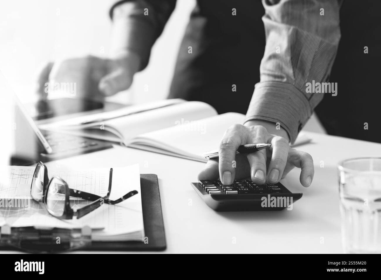Working standing desk Black and White Stock Photos & Images - Alamy