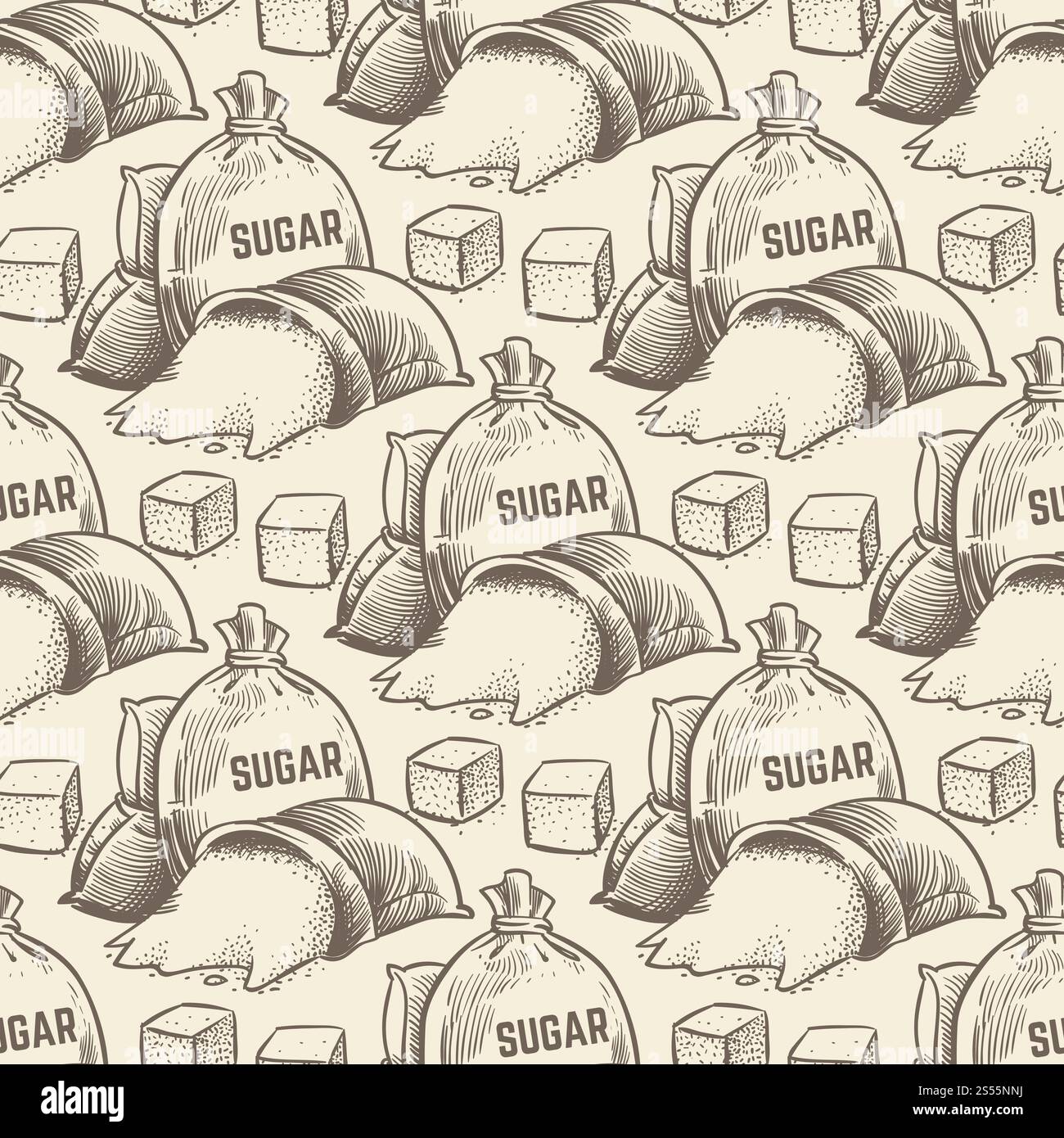 Sweet crystal powder seamless pattern. Hand drawn sugar background ...
