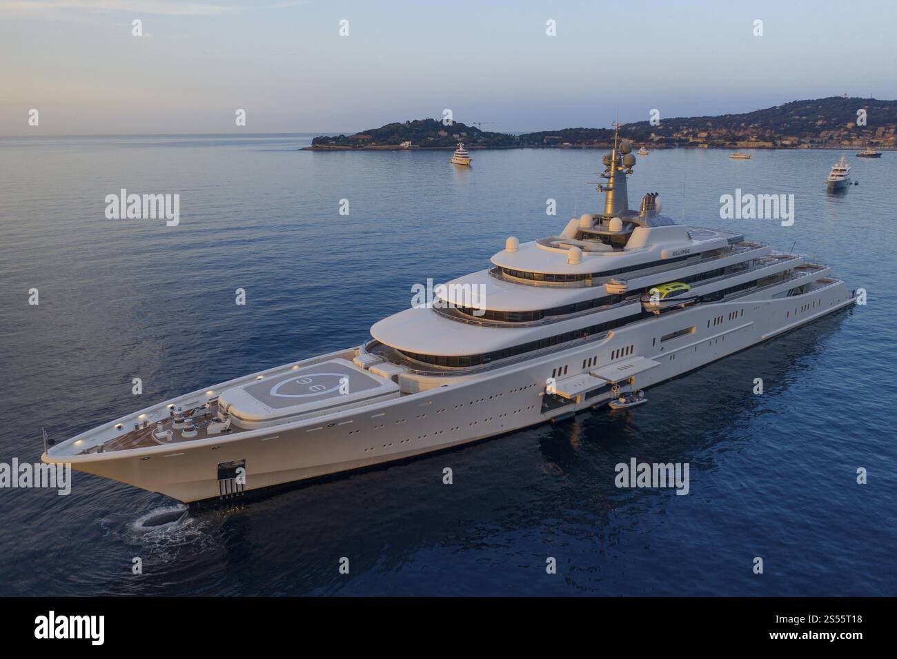 Aerial view 162, 5 metre long motor yacht ECLIPSE, delivered in 2010 by ...