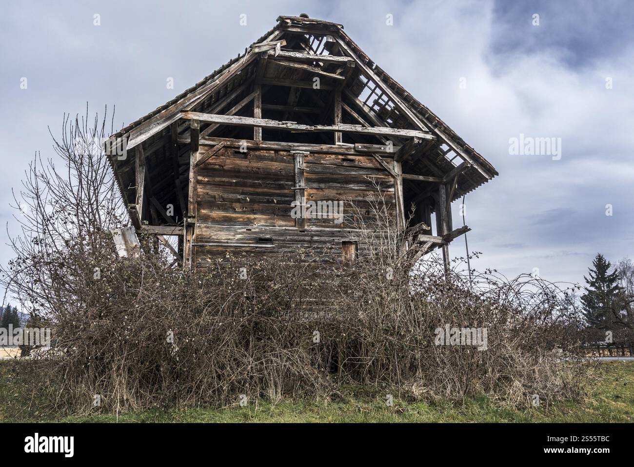 Towering granary with Baroque decorative and design elements, built ...