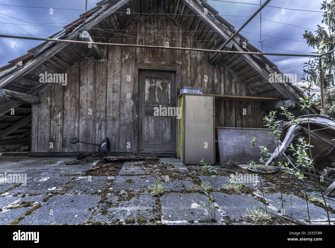 Terrace to the outbuilding of the former Brunner staff house which has ...