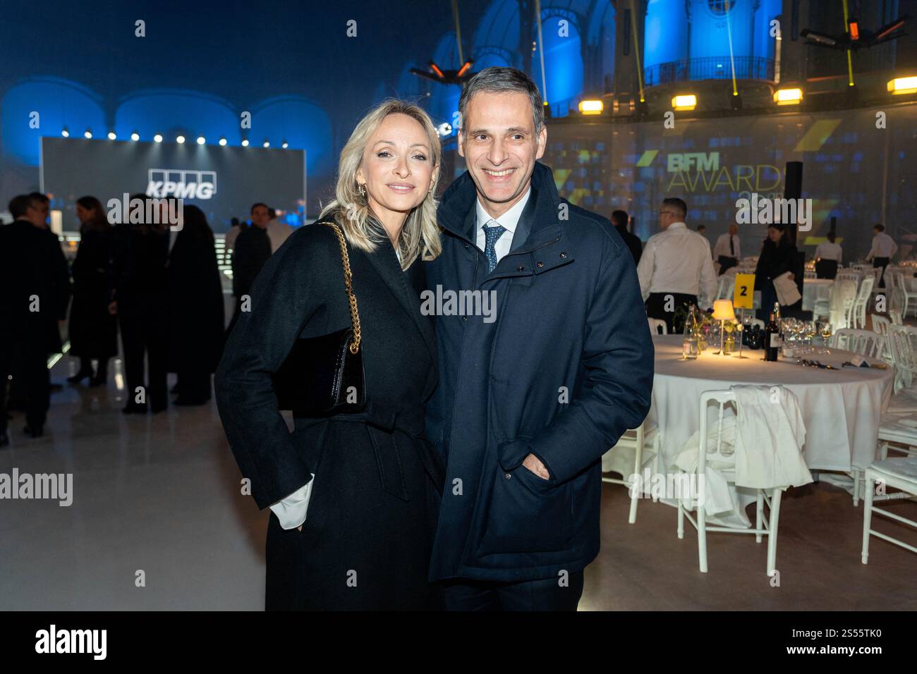 Paris, France. 13th Jan, 2025. Veronique Albertini-Saade and Rodolphe Saade at the 20th BFM ...