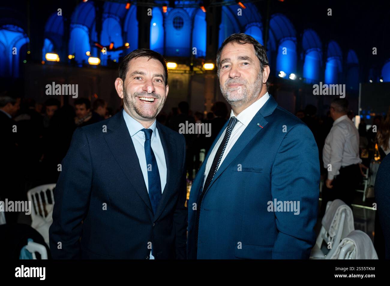 Paris, France. 13th Jan, 2025. Christophe Castaner and guest at the ...