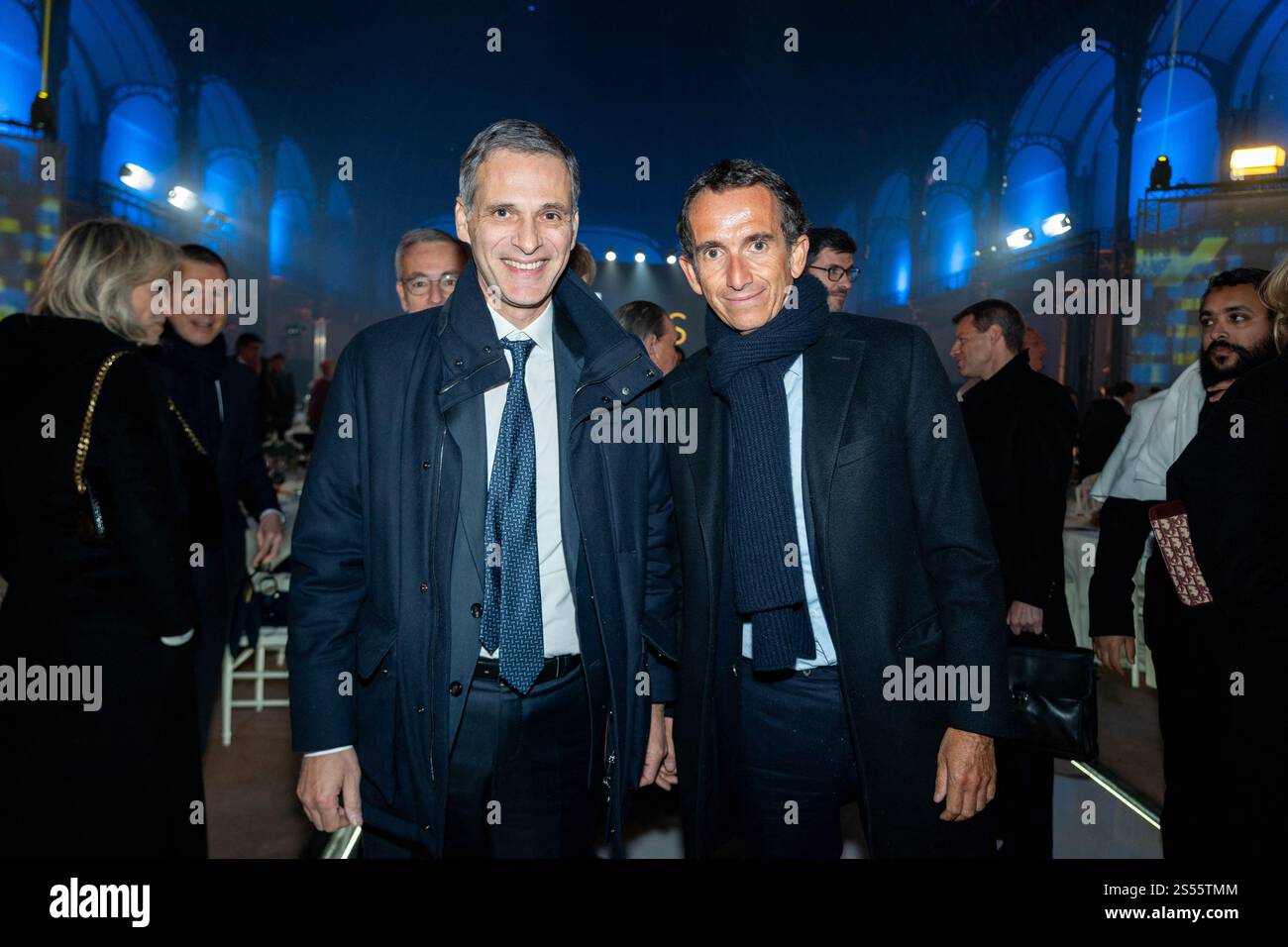 Paris, France. 13th Jan, 2025. Rodolphe Saade and Alexandre Bompard at ...